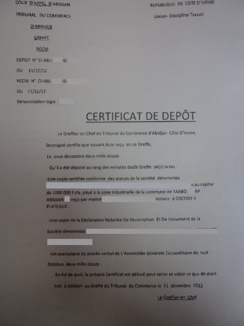 eRegulations Côte d'Ivoire